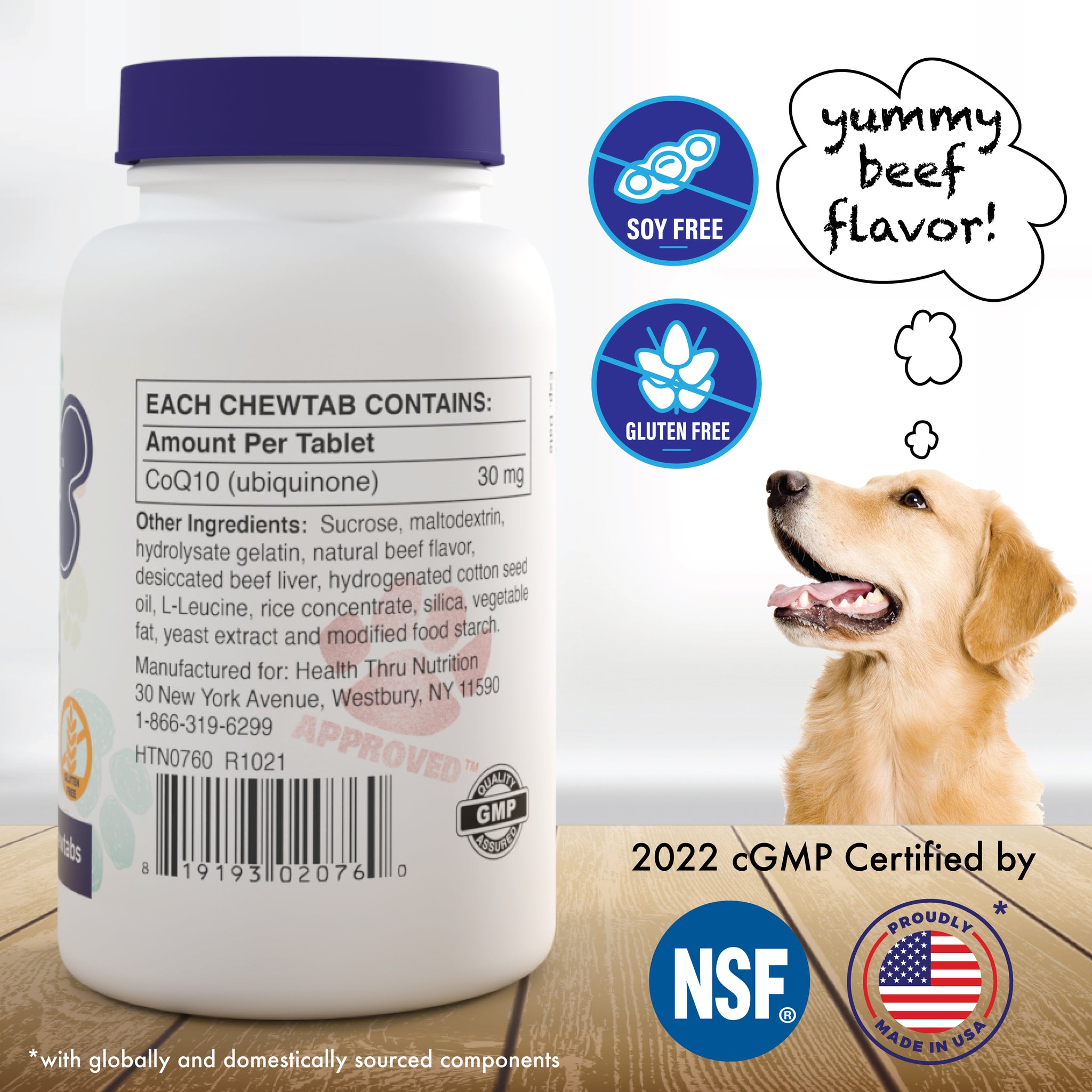 Dog-Vites™ CoQ10 For Dogs 30mg 60 Beef Flavored Chewables – Health Thru ...