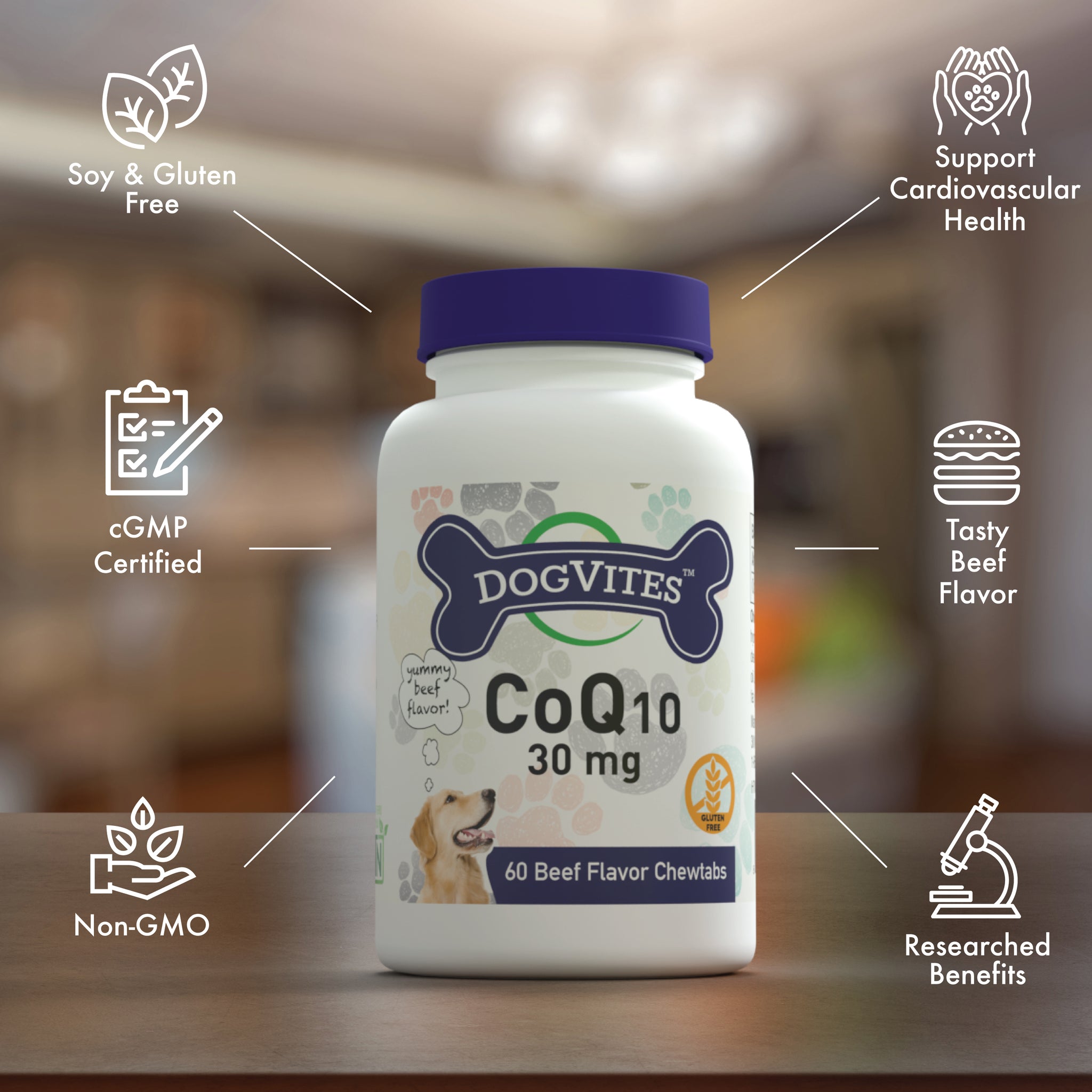 Dog-Vites™ CoQ10 For Dogs 30mg 60 Beef Flavored Chewables – Health Thru ...