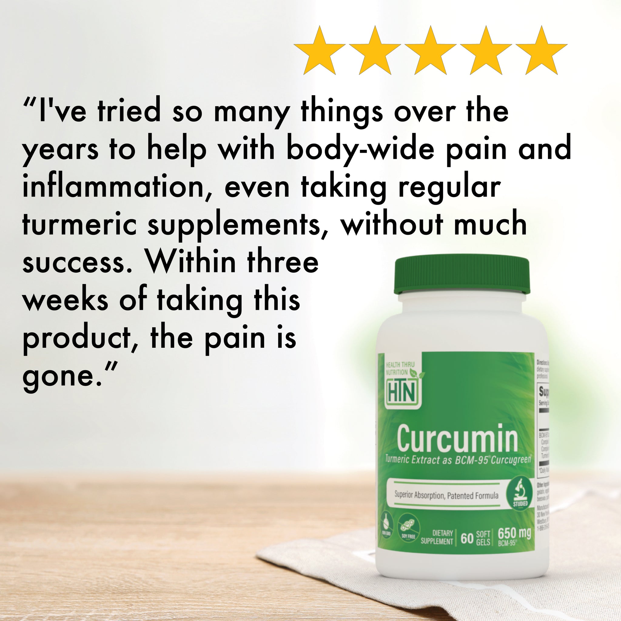 Curcumin 650mg BCM-95® Curcugreen® Turmeric Extract – Health Thru Nutrition