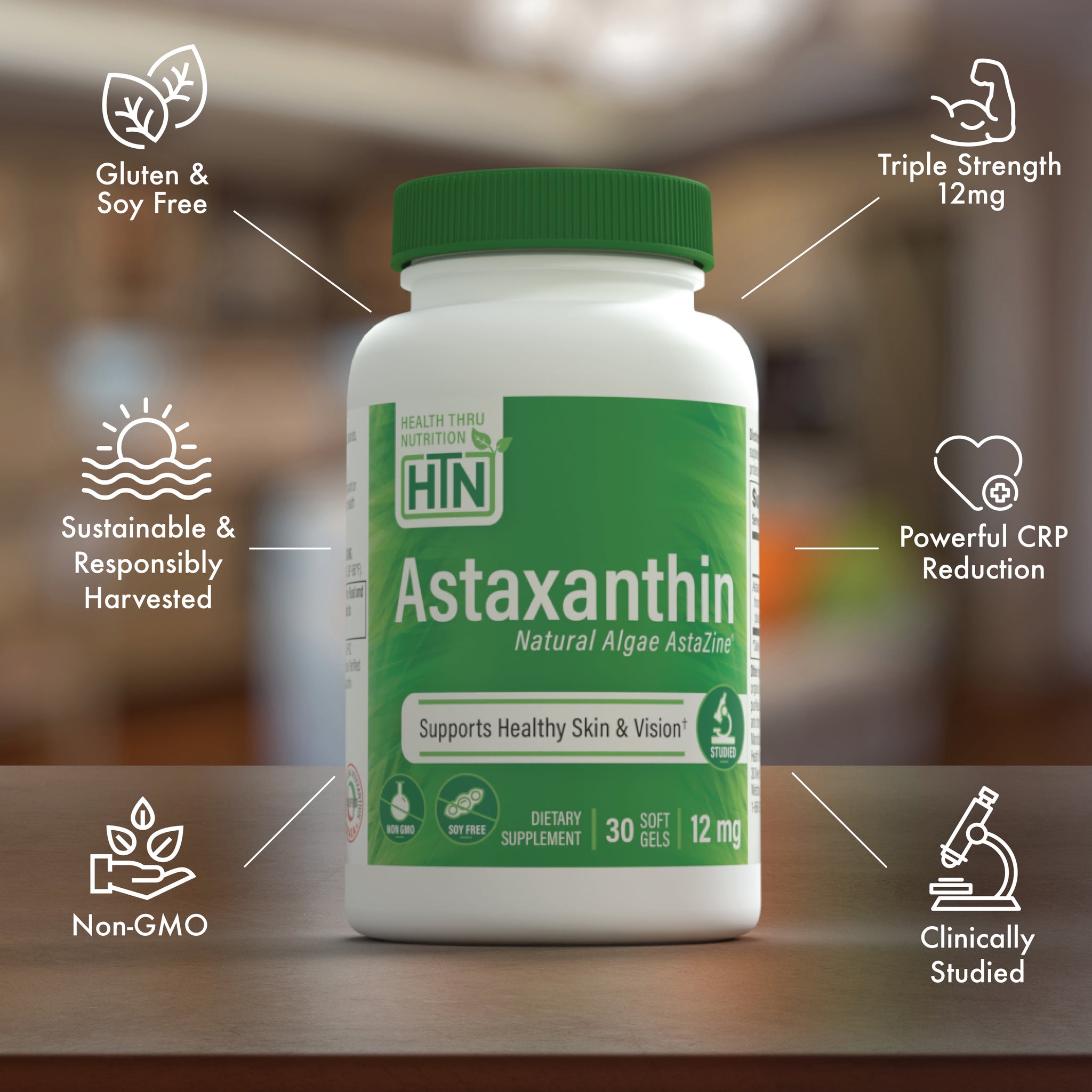 Astaxanthin 12mg as Natural Algae AstaZine® – Health Thru Nutrition