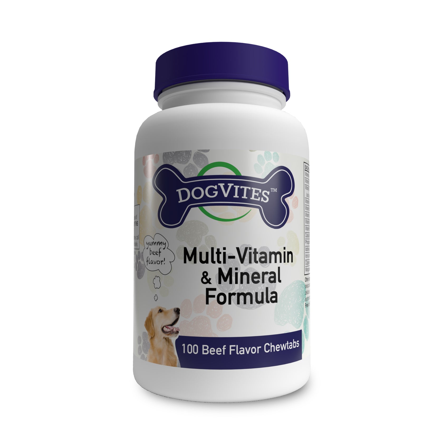 Dog-Vites™ Multi-Vitamin and Mineral Supplement for Dogs 100 Beef Flav ...